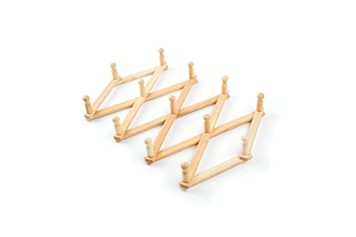 Fox Run Expanding Beechwood Coffee Mug Wall Rack