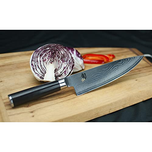 Shun Cutlery Classic Chef's Knife 8”, Thin, Light Kitchen Knife, Ideal for All-Around Food Preparation, Authentic, Handcrafted Japanese Knife, Professional Chef Knife