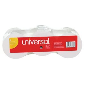 universal 35720 adding machine/calculator roll, 16 lb, 1/2″ core, 2-1/4″ x 150 ft, white (pack of 3) (unv35720)