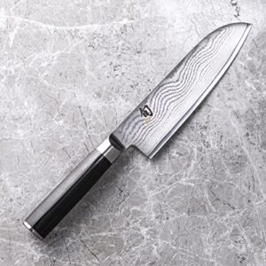 Shun Classic 7 inch Santoku Knife, Handcrafted in Japan, DM0702