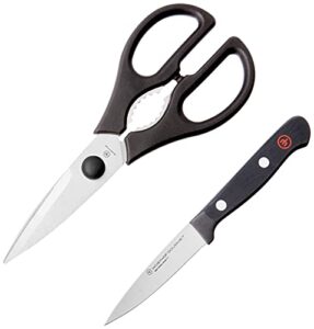 wÜsthof gourmet 3″ paring knife and shears set