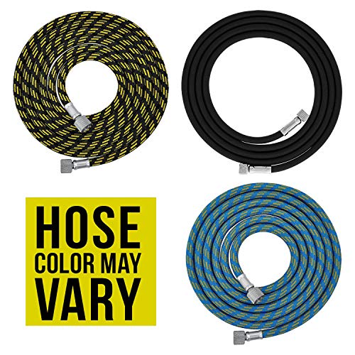 Master Airbrush Premium 10 Foot Nylon Braided Airbrush Hose with Standard 1/8" Size Fittings on Both Ends (Hose color may vary)