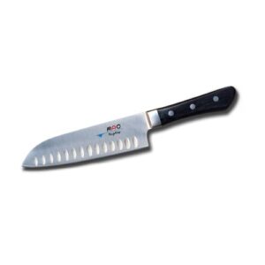 mac knife msk-65 professional hollow edge santoku knife, 6-1/2-inch, silver