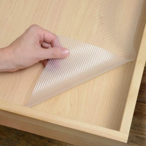 Con-Tact Brand Premium Non-Adhesive Shelf and Drawer Liner, 20-Inches by 4-Feet, Ribbed Clear (04F-C8P01-06AZ)