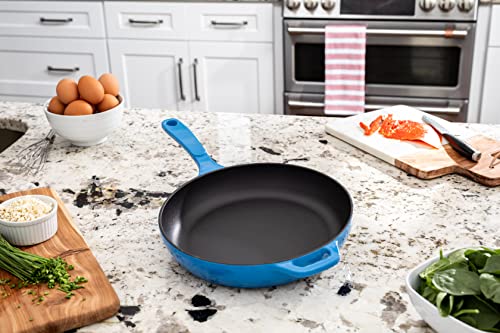 Lodge Color EC11S33 Enameled Cast Iron Skillet, Caribbean Blue, 11-inch