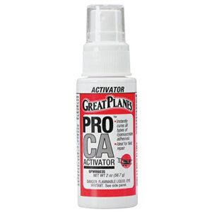 great planes pro ca foam safe activator (accelerator) pump spray 2 oz