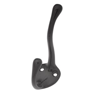 hickory hardware p27120-bl 5/8″ center to center – coat hook double, black