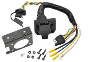 reese towpower 85343 4-way flat to 7-way blade terminal adapter, black