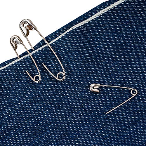 SINGER 00226 Assorted Safety Pins, Multisize, Nickel Plated, 50-Count