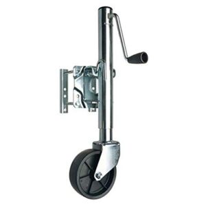 reese towpower 74410 trailer jack, heavy-duty swivel mount, 6-inch wheel, chrome