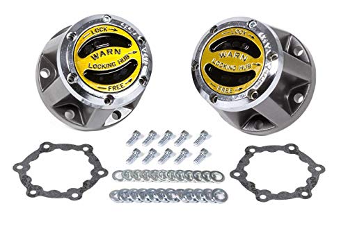 WARN 34581 Premium Manual Locking Hub with Zinc Aluminum Alloy Dial, Dual Seals and 26 Splines, Chrome, 1 Pair