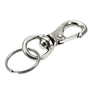 lucky line 3-1/4″ heavy-duty boat snap, nickel-plated zinc with 1-1/2″ split key ring(44701)