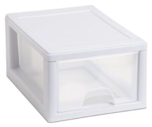 sterilite corp. 20518006 sterilite stackable storage drawer 12 7/8″ d x 8 7/8″ w x 6″ h