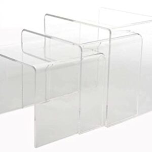 Baxton Studio Acrylic Nesting Tables, Clear