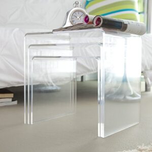 Baxton Studio Acrylic Nesting Tables, Clear