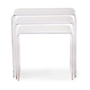 Baxton Studio Acrylic Nesting Tables, Clear