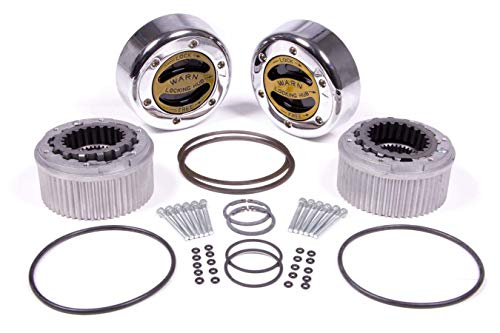 WARN 62672 Premium Manual Locking Hub with Zinc Aluminum Alloy Dial, Dual Seals and 35 Splines, Chrome, 1 Pair