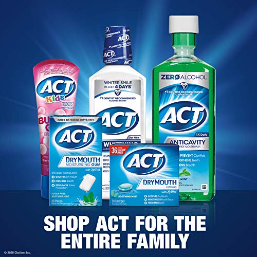 ACT Total Care Zero Alcohol Anticavity Fluoride Mouthwash 33.8 fl. oz. (Pack of 3) Fresh Mint