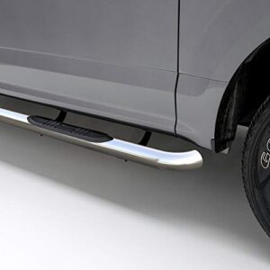 aries 204014-2 3-inch round polished stainless steel nerf bars, no-drill, select chevrolet suburban