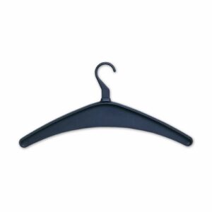 quartet 20801 heavy-duty one-piece molded plastic hangers, 16-3/4″, black, 12 per pack