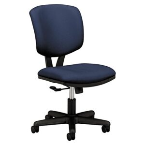 hon volt low-back task upholstered computer chair for office desk, blue