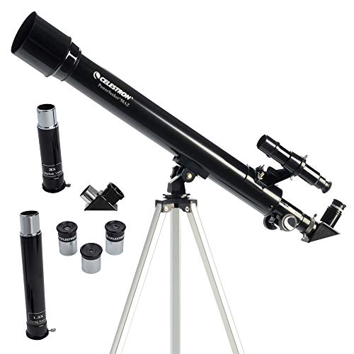 Celestron - PowerSeeker 50AZ Telescope - Manual Alt-Azimuth Telescope for Beginners - Compact and Portable - BONUS Astronomy Software Package - 50mm Aperture