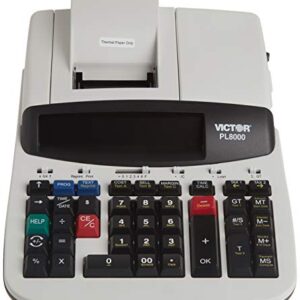 Victor Technology PL8000 Thermal Printing Calculator, Prompt Logic, Help Key, 8.0 Lines Per Second