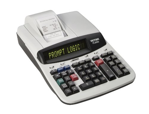 Victor Technology PL8000 Thermal Printing Calculator, Prompt Logic, Help Key, 8.0 Lines Per Second