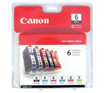 Canon BCI-6 6 Color Multi Pack Compatible to iP8500, iP6000D, i9900, i9100, i960, i950, i900D, S9000, S900, S830D, S820D, S820, S800, BJC 8200