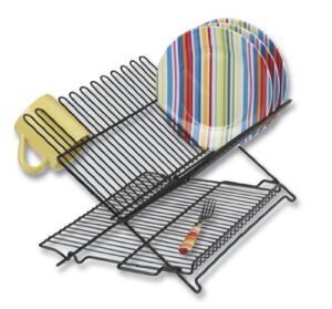 better houseware – #1489/e 1489 large folding dish rack, black