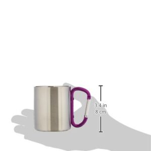 Outdoor RX Stainless Steel Carabiner Mug (Purple, 8-Ounce)