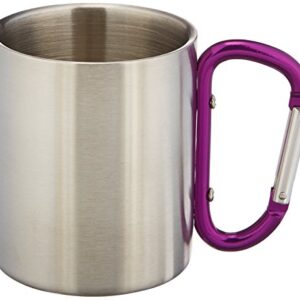 Outdoor RX Stainless Steel Carabiner Mug (Purple, 8-Ounce)