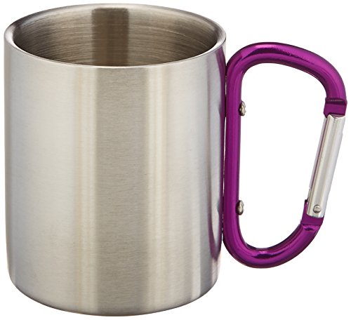 Outdoor RX Stainless Steel Carabiner Mug (Purple, 8-Ounce)