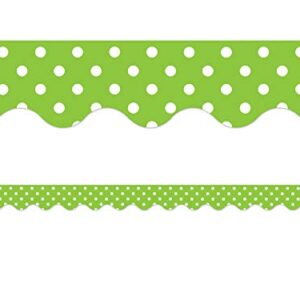 Teacher Created Resources Mini Polka Dots Border Trim, Lime (4669)