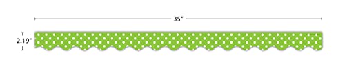 Teacher Created Resources Mini Polka Dots Border Trim, Lime (4669)