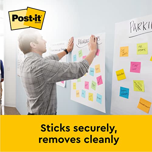 Post-it Easel Pad, 20 in x 23 in, White, 20 Sheets/Pad, 2 Pads/Pk, Mounts to surfaces with Command Strips included (566)