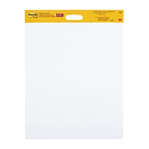 Post-it Easel Pad, 20 in x 23 in, White, 20 Sheets/Pad, 2 Pads/Pk, Mounts to surfaces with Command Strips included (566)