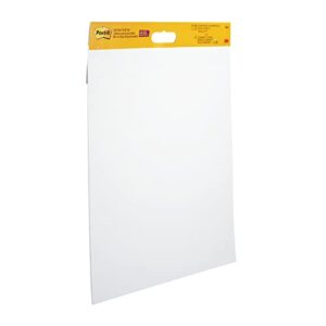 Post-it Easel Pad, 20 in x 23 in, White, 20 Sheets/Pad, 2 Pads/Pk, Mounts to surfaces with Command Strips included (566)