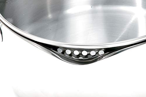 Norpro KRONA 1.5 Quart Vented Sauce Pan with Straining Lid, Stainless Steel