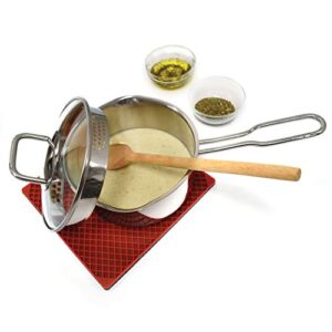 Norpro KRONA 1.5 Quart Vented Sauce Pan with Straining Lid, Stainless Steel