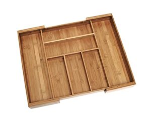 lipper international bamboo expandable 23-inch drawer organizer