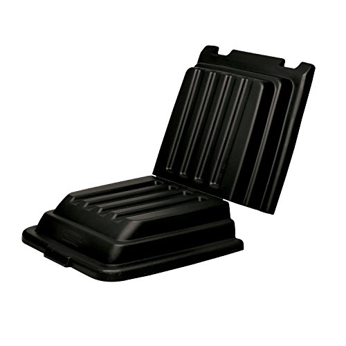 Rubbermaid Commercial Products Mega Brute Mobile Collection Lid, Black Rolling Utility Cart, Compatible with Tilt Trucks