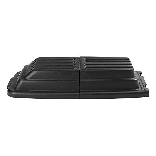 Rubbermaid Commercial Products Mega Brute Mobile Collection Lid, Black Rolling Utility Cart, Compatible with Tilt Trucks