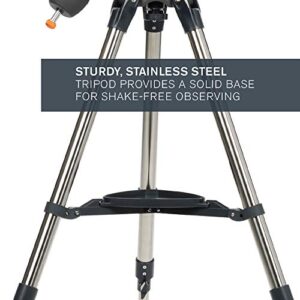 Celestron - AstroMaster 130EQ Newtonian Telescope - Reflector Telescope for Beginners - Fully-Coated Glass Optics - Adjustable-Height Tripod - Bonus Astronomy Software Package