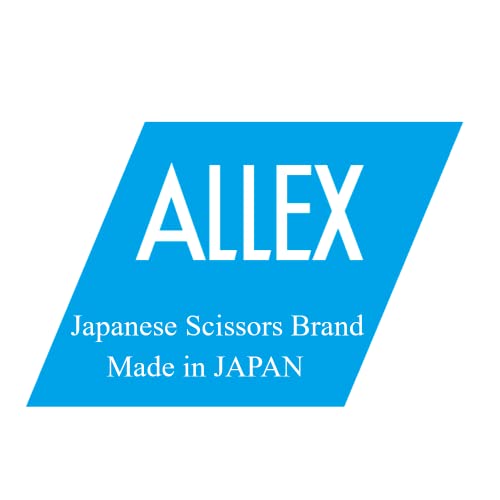 ALLEX Leather Scissors Professional Heavy Duty Sharp Japanese Stainless Steel, Leather Cutting Scissors Spring Loaded Handle, Made in JAPAN, Black