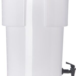 CFS Plastic Round Beverage Dispenser, 5 Gallons, White