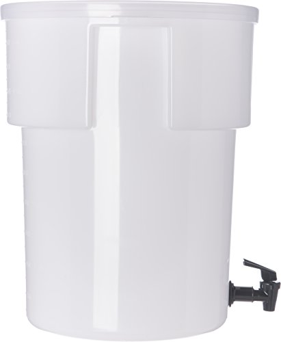 CFS Plastic Round Beverage Dispenser, 5 Gallons, White