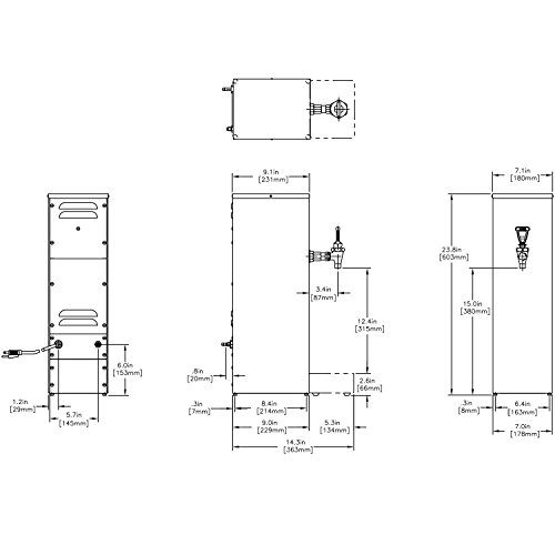 BUNN 02500.0001 Hot Water Dispenser, Black/Stainless Steel