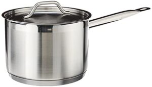 winware stainless steel 4.5 quart sauce pan with cover, 4 qt