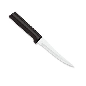 rada cutlery super parer paring knife stainless steel resin made in the usa, 8-3/8 inches, black handle